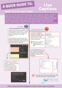 Live Captions | Real-Time Transcriptions | SRSCC