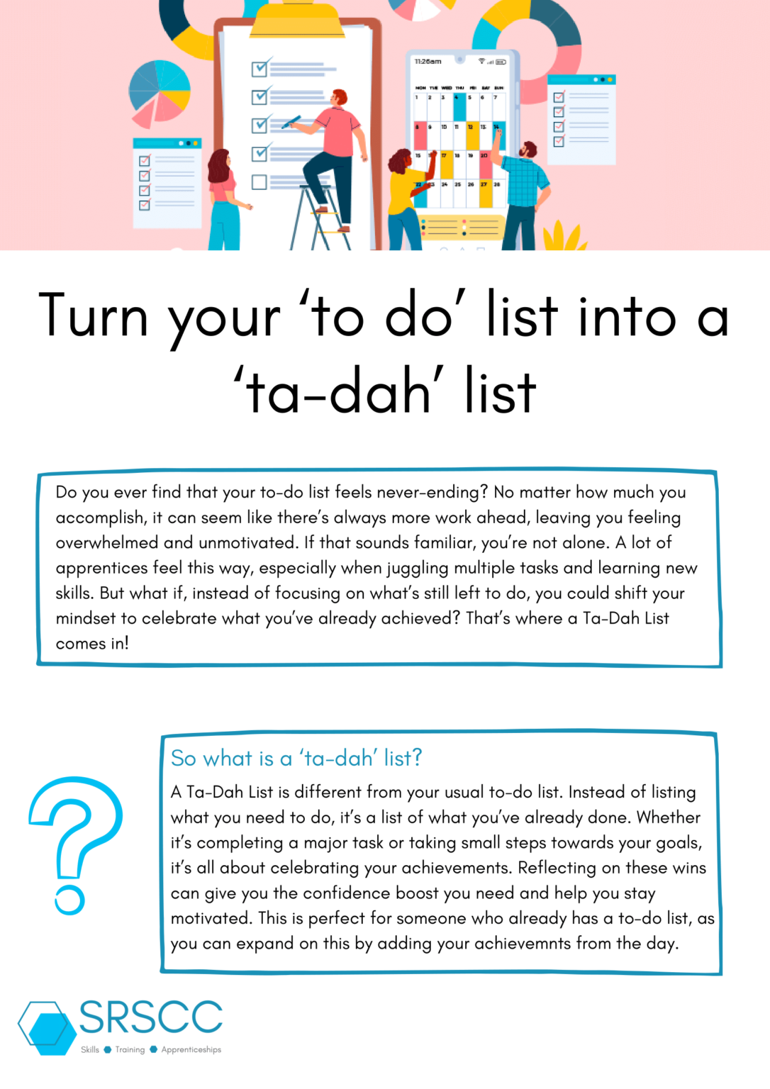 Turn Your To-Do List Into a Ta-Dah List | Personal Development | SRSCC