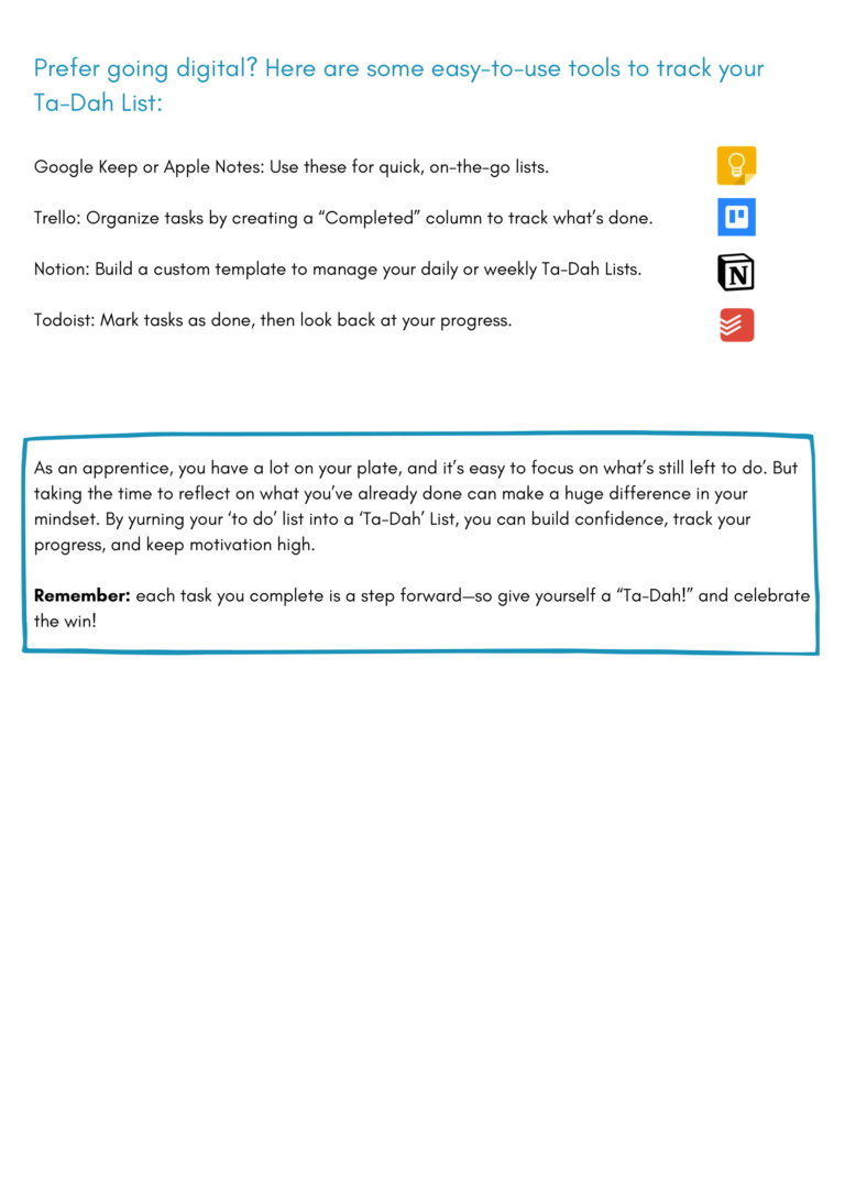 Turn Your To-Do List Into a Ta-Dah List | Personal Development | SRSCC